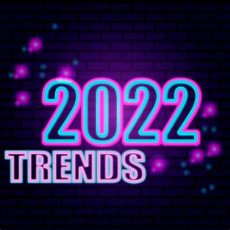 Premium Photo 2022 Number Icon Happy New Year Neon Style Light
