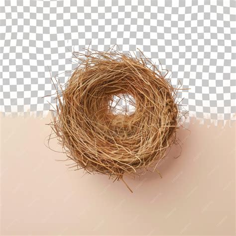 A Nest Of A Bird Nest On A Table With A Checkered Background Premium