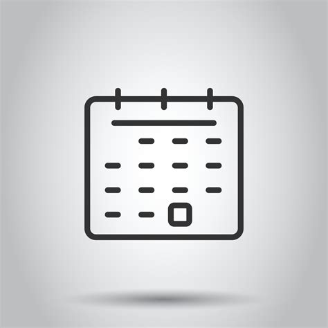 Icono De Calendario En Estilo Plano Ilustración De Vector De Agenda