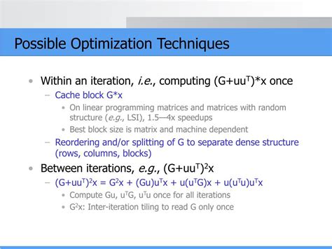 ppt automatic performance tuning of sparse matrix kernels powerpoint