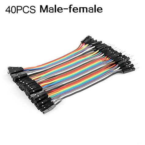 Aqgt 40pcsrow 10cm M M M F F F Wires Jumper Cables For Arduino
