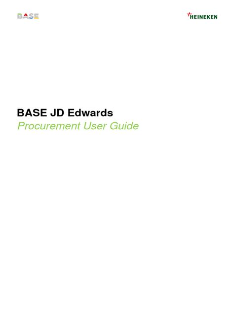 Jd Edwards L Base Procurement User Guide V17 Pdf Procurement