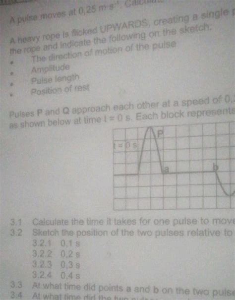A Pulse Moves At M Sa Heavy Rope Is Studyx
