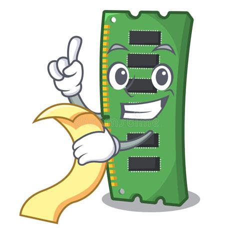 Con La Tarjeta De La Memoria Ram Del Men En Carcter De La Pc