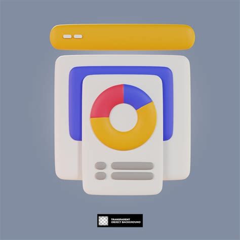 Premium Psd 3d Data Analysis Icon Illustration