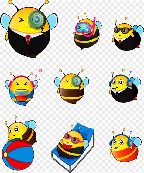 Cartoon Bee Apis Florea Apidae Clip Art Png Image Pnghero