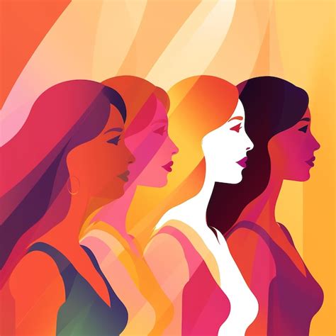 Premium Ai Image A Group Of Multiethnic Women Illustration