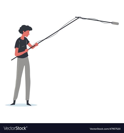 Boom Operator Character Royalty Free Vector Image