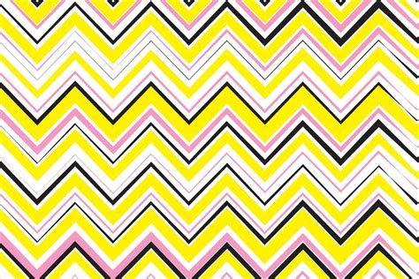 Simple Abstract Yellow Black Pink Color Horizontal Thin To Thick Zig Zag Line Pattern A Colorful