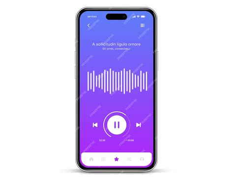 Premium Vector Mobile Application Interface Music Player Sound App Ui Gui Template Responsive