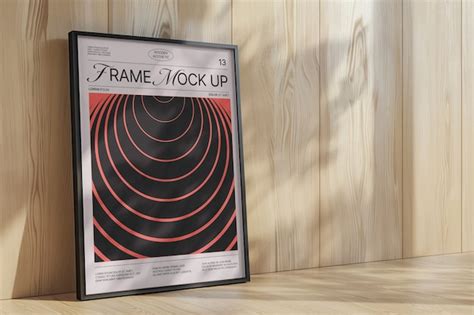 Premium Psd Wooden Aesthetics Frame Mockup