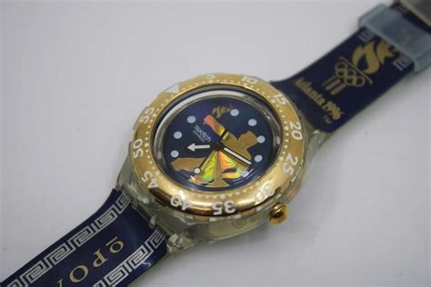 1995 Vintage Swatch Olympic Scuba Thalassios Sdz10… Gem