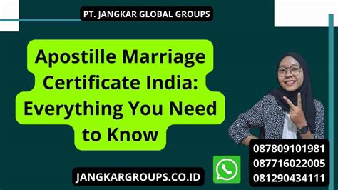 Apostille Marriage Certificate India Jangkar Global Groups
