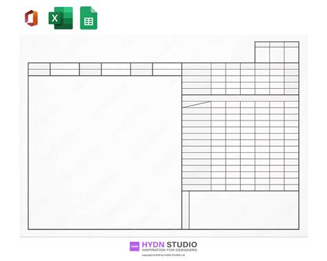 영어 의류 패션 작업지시서 디자인 양식 03 Excel 헤이든스튜디오