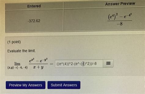 Solved Evaluate The Limit Limx Y Rightarrow 4 4