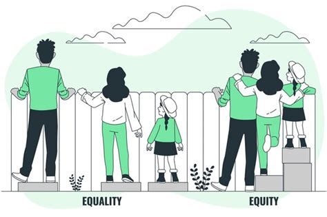 Illustrazione Del Concetto Di Uguaglianza Vs Equità Vettore Gratis