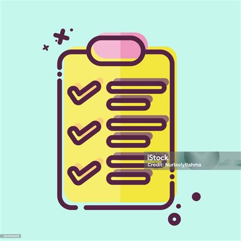 아이콘 체크리스트 비즈니스 분석 기호와 관련이 있습니다 Mbe 스타일의 심플한 디자인 편집 가능 간단한 그림 감시에 대한 스톡