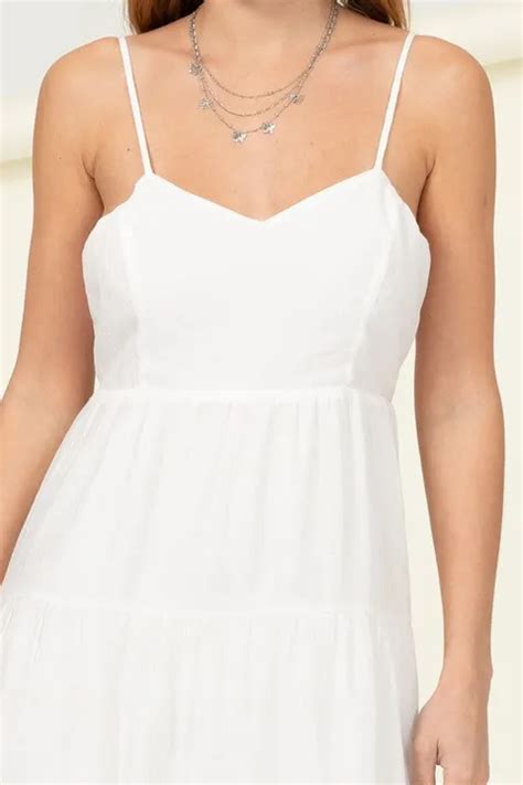 Hyfve Full Heart Smocked Cutout Midi Dress Off White Flip Shopping Us