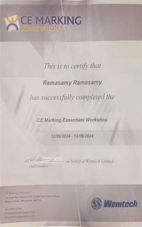 Ramasamy Ramasamy On Linkedin Ce Marking Essentials Workshop