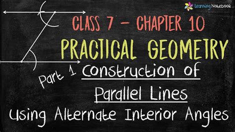 Construction Of Parallel Lines Class 7 Practical Geometry Class 7 YouTube