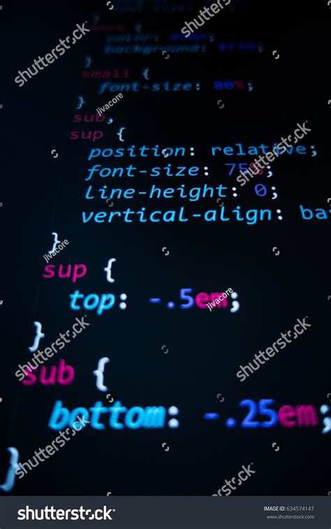 Software Source Code Programming Code Programming Stock Photo