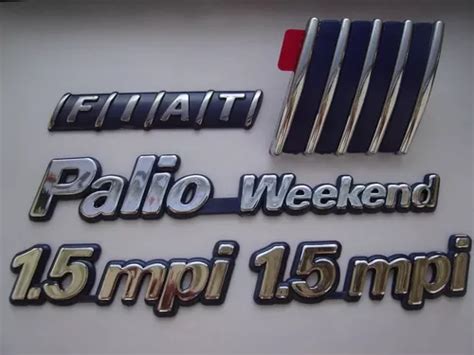 Kit Emblemas Fiat Palio Weekend Mpi Capo Mala Parcelamento Sem Juros