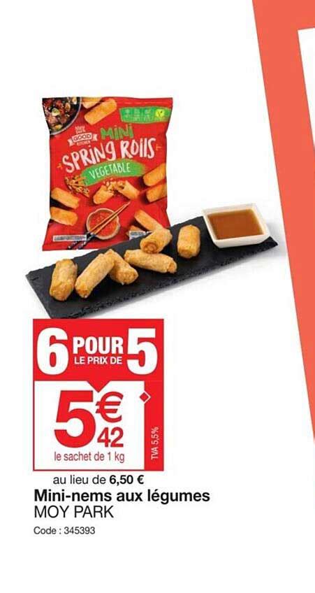 Promo Mini Nems Aux Légumes Moy Park Chez Promocash Icataloguefr
