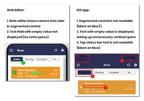Bugs Text Not Readable In Ios App Empty Text Spacing Mobile