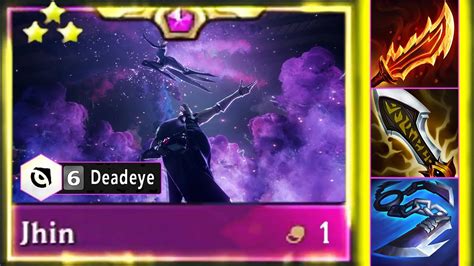 How Strong Is New Jhin ⭐⭐⭐ In Set 9 With 6 Deadeye 120 Damage Jhin