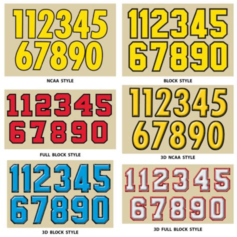 Helmet Numbers Pro Tuff Decals