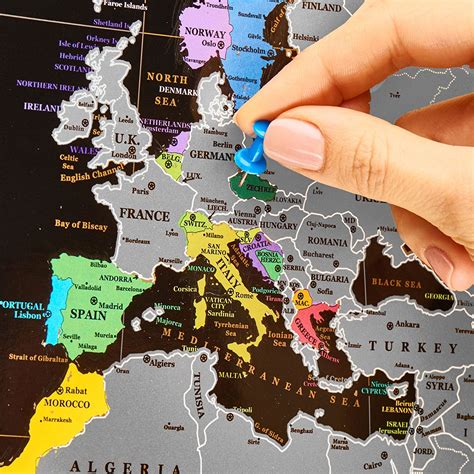 Scratch Off World Map MyMap Black Travel Map Push Pin