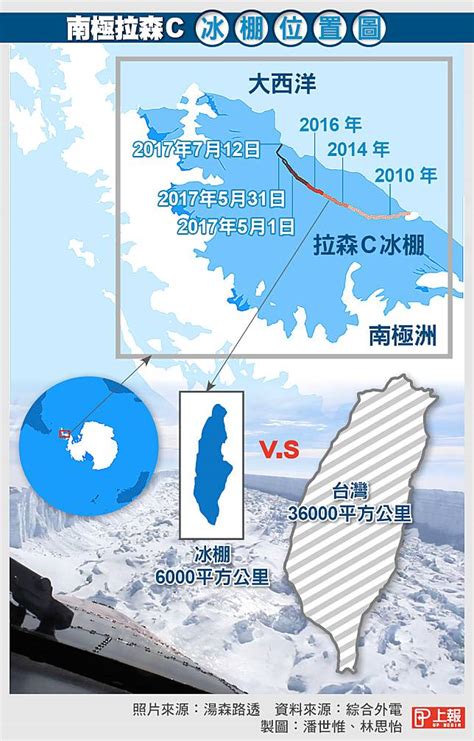 【影片】南極拉森c冰棚斷裂 史上最大冰山「分家」 上報 Line Today