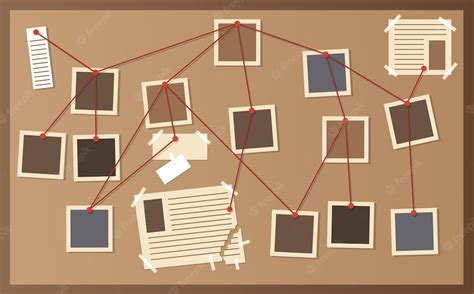 premium vector detective office interior element wall board wits and