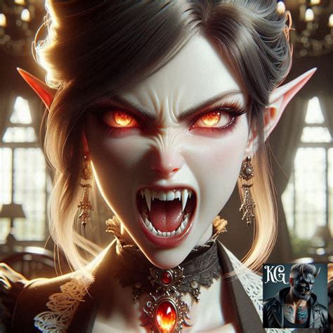 Vampire In Rage Portrait Anime Art By Khurgann On Deviantart