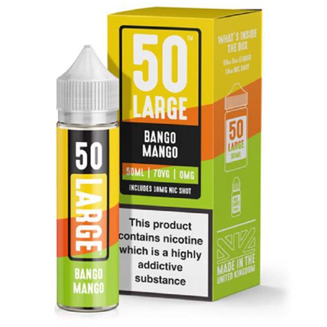 Large Juice Bango Mango Shortfill E Liquid 50ml Vapesourcing