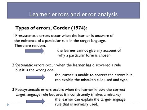 Error Analysis Ppt