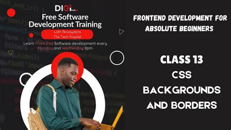 Frontend Development For Absolute Beginners Live Class 12 Css Backgrounds And Borders Youtube