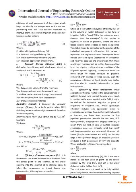 An Overview Of Integrated Theory Of Irrigation Efficiency And Uniformity And Crop Water Use
