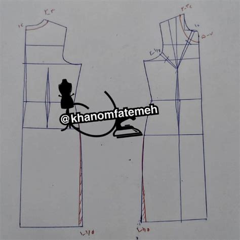 آموزش کت و سارافون زنانه الگو