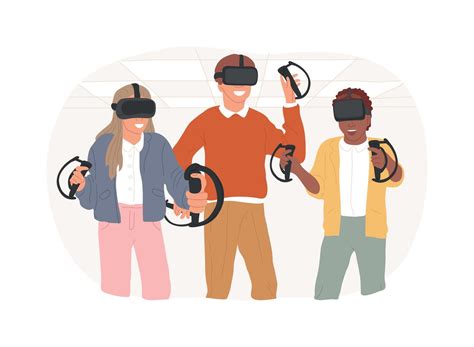 Vr Gaming Isolated Cartoon Illustrations 49793522 Vector Art At Vecteezy