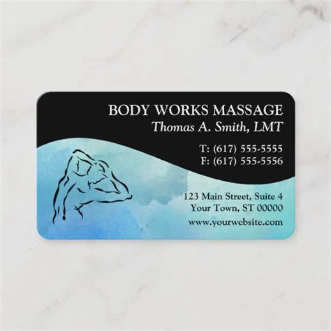 Watercolor Massage Therapy Business Cards Zazzle