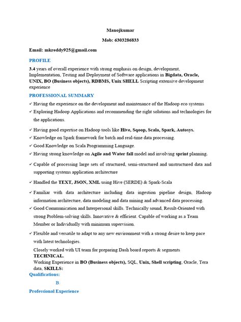 bigdata profile pdf apache spark big data