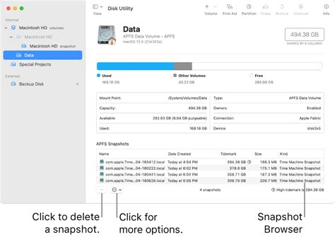 View APFS Snapshots In Disk Utility On Mac Apple Support
