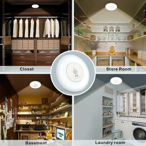 Motion Sensor LED Ceiling Light Battery Operated K Wireless Ceiling Lamp For Closets