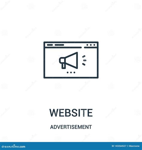 Website Icon Vector From Advertisement Collection Thin Line Website