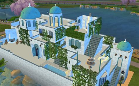 A Villa Inspired By Santorini Greece Thesims