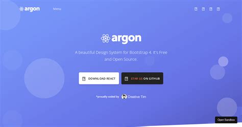 argon design system react codesandbox