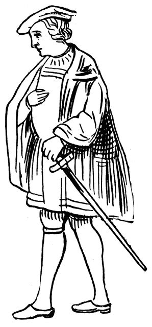 Male Costume From The Time Of Henry Viii Clipart Etc