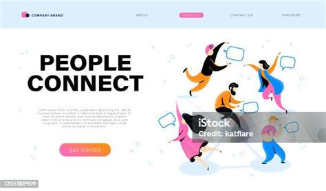 사람들은 개념을 연결합니다 방문 페이지 디자인 템플릿 웹 페이지 Ui 모바일 앱 사람들은 채팅 문자 메시지 함께 은유 온라인 통신 벡터 플랫 일러스트레이션입니다 공동체에