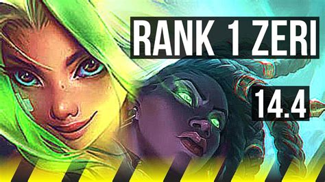 ZERI Rell Vs SENNA Thresh ADC Rank 1 Zeri 14 4 12 Godlike